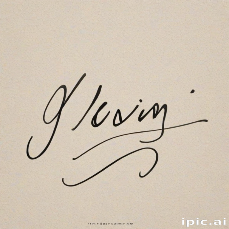 Elegant Signature of a Renowned Individual Captured on Creamy Paper