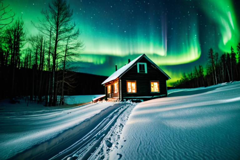 a battered but nostalgic winter cabin in some very scary dark haunted ...