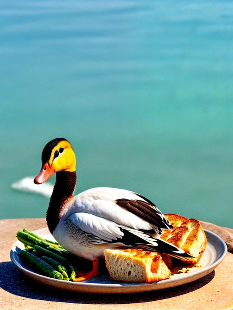 Duck with bread