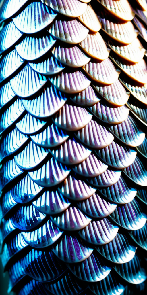 Intricate Patterns of Iridescent Fish Scales Reflecting Light in ...