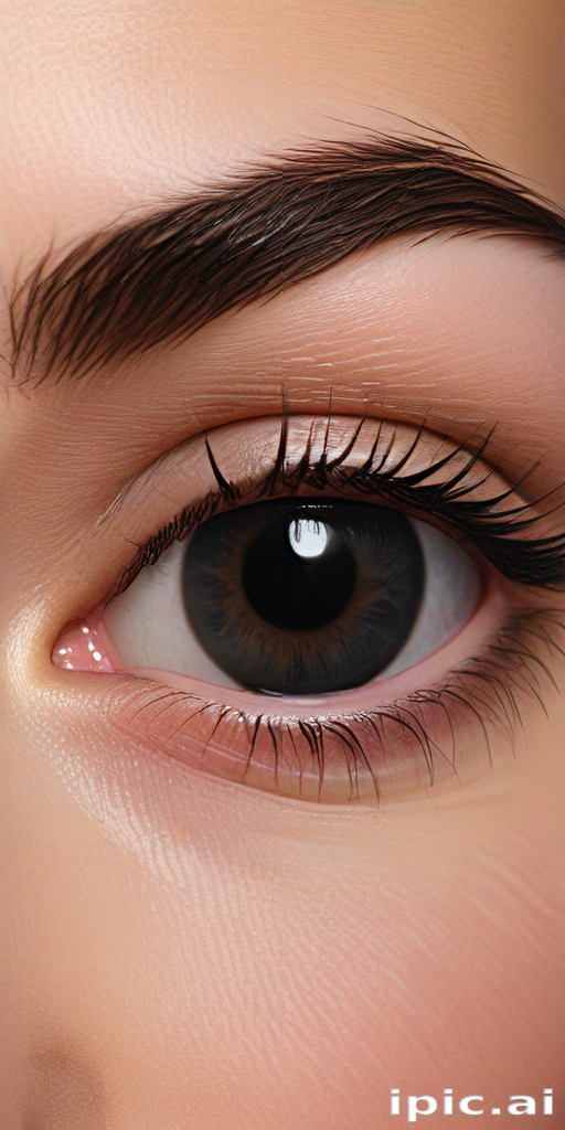 Close-Up of a Beautiful Human Eye with Intricate Details and Textures