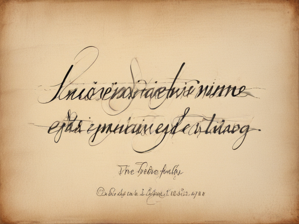 A Beautifully Crafted Calligraphy Piece Featuring Elegant Curves and ...