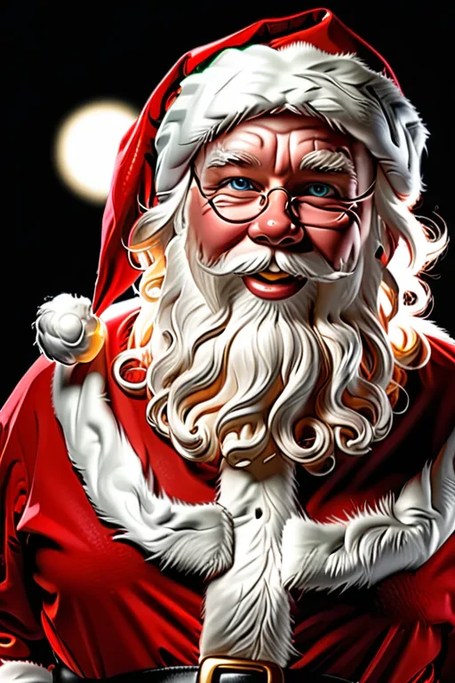 Jolly Santa Claus Spreading Holiday Cheer with a Warm Smile