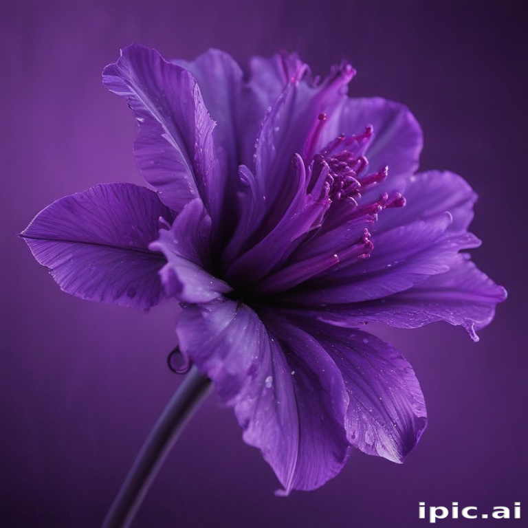 Stunning Close-Up of a Vibrant Purple Flower Against a Soft Background
