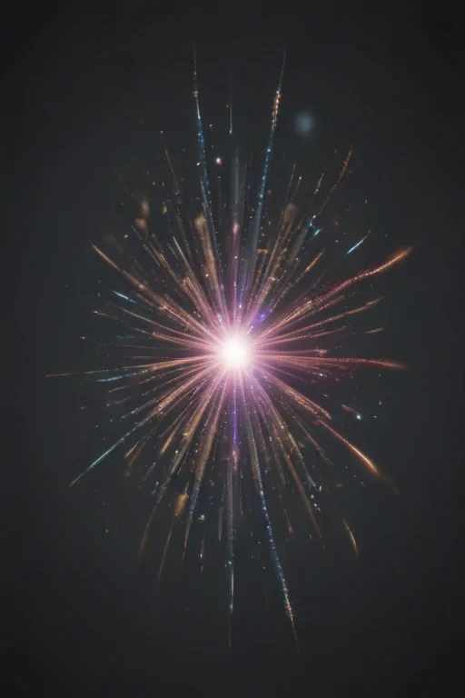 A Stunning Display of Colorful Sparkles Radiating from a Central Point