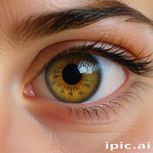 Close-Up of a Beautiful Eye Showcasing Intricate Patterns and Colors