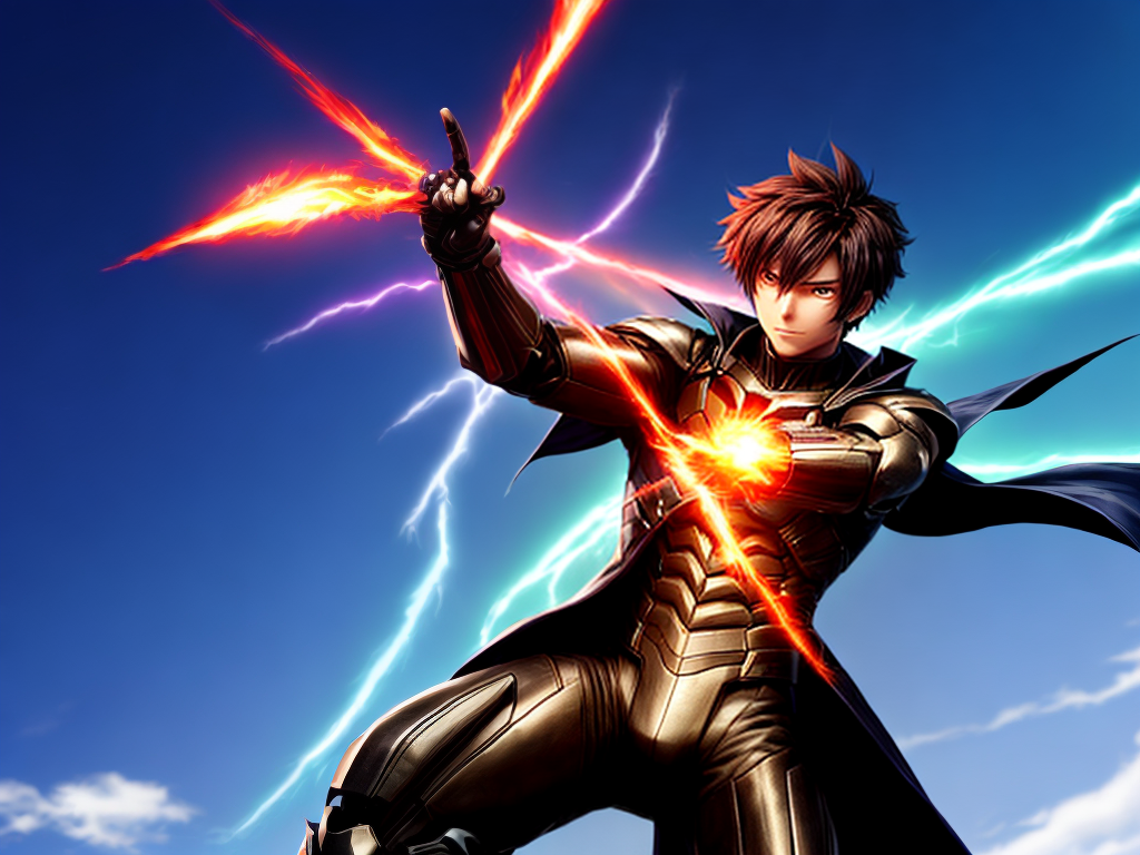 Male anime character,Anime HD,4k, master piece, emanating a red aura ...