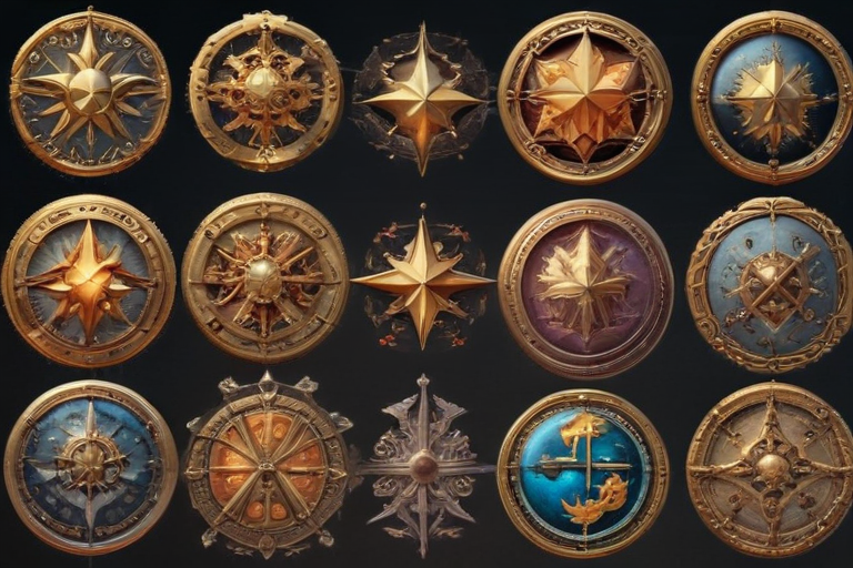 Intricate Collection of Ornate Shields Featuring Unique Designs and ...