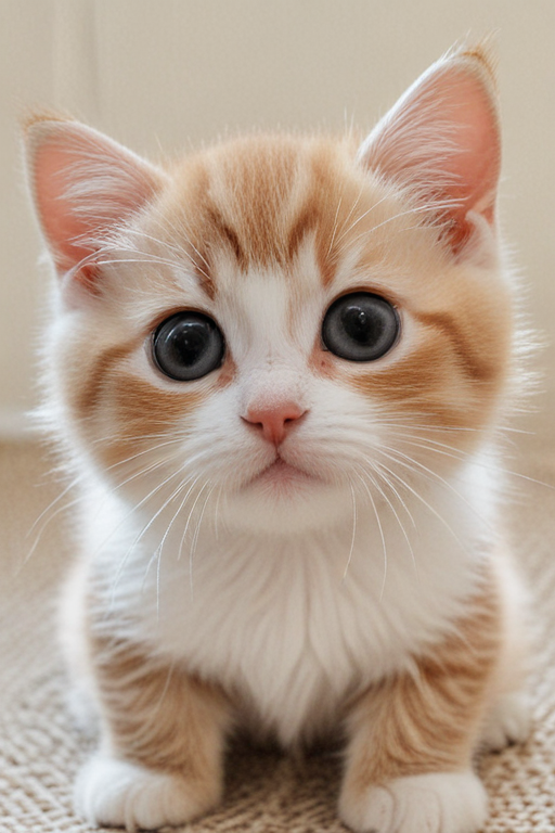 cute big eye baby face cat
