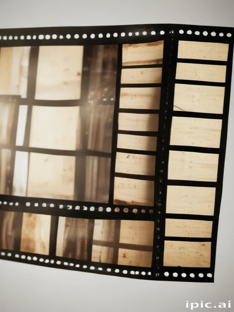 A Vintage Film Strip Highlighting the Art of Cinematic Storytelling ...
