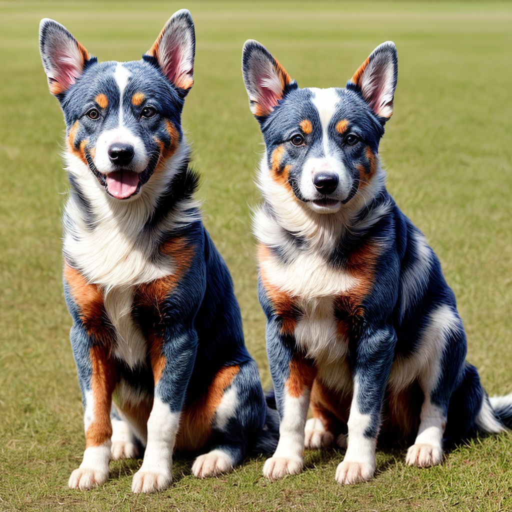happy red merle australian cattle dog