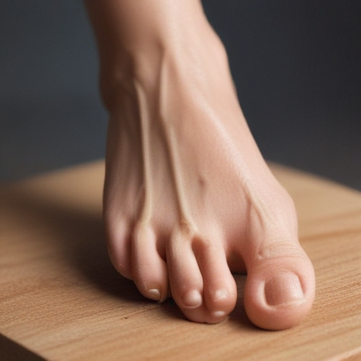 Create an image featuring a human foot, showcasing detailed anatomy and ...