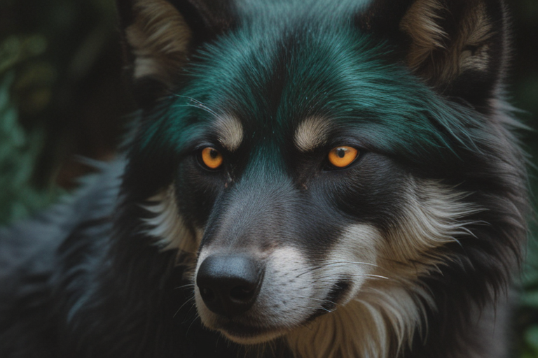 Demi-Human-wolf-God a strong. His big muscles showing under his void ...