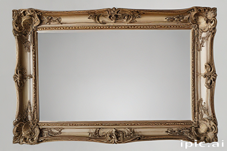 Elegant Ornate Mirror Frame Reflecting Timeless Beauty and Classic Design