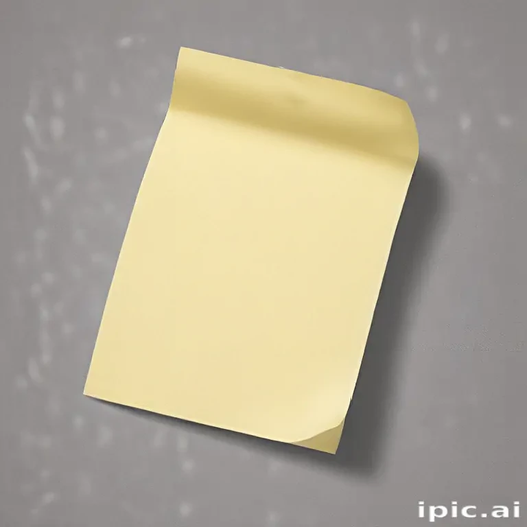 A Blank Yellow Sticky Note Waiting for Ideas and Important Reminders