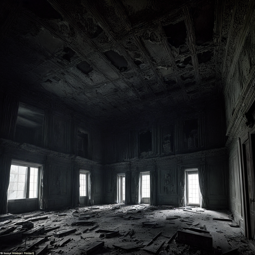 They stumble upon a desolate mansion, its windows shattered and the air ...