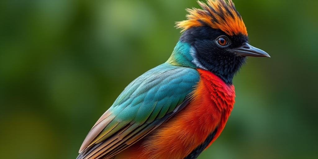 A Vibrantly Colored Bird with Stunning Feathers Displaying Nature's Beauty.