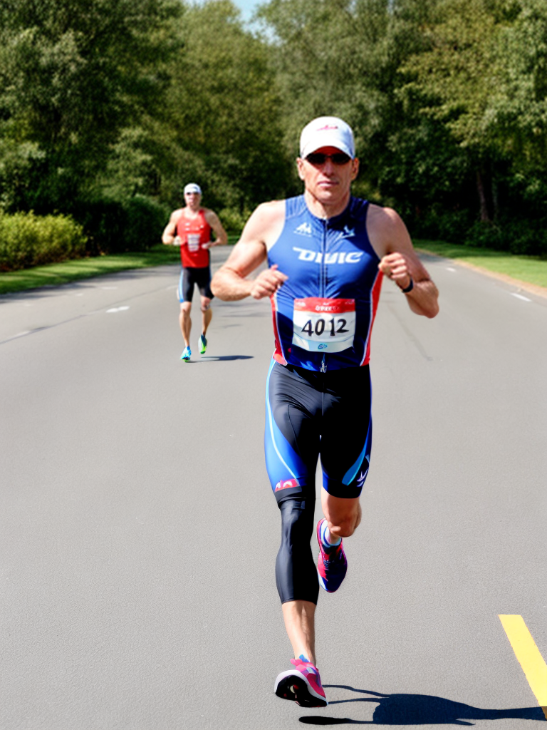 a man doing triathlon