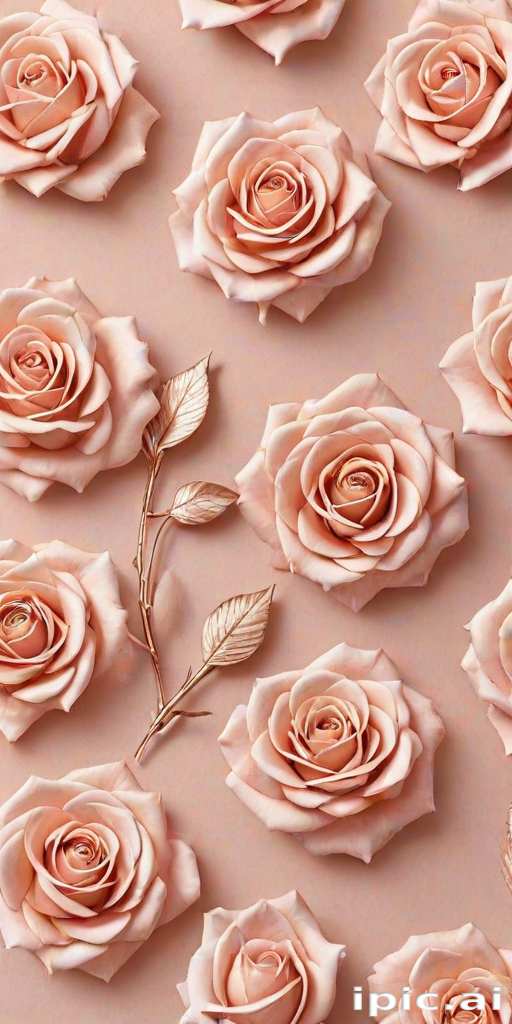 Delicate Arrangement of Soft Pink Roses on a Subtle Background