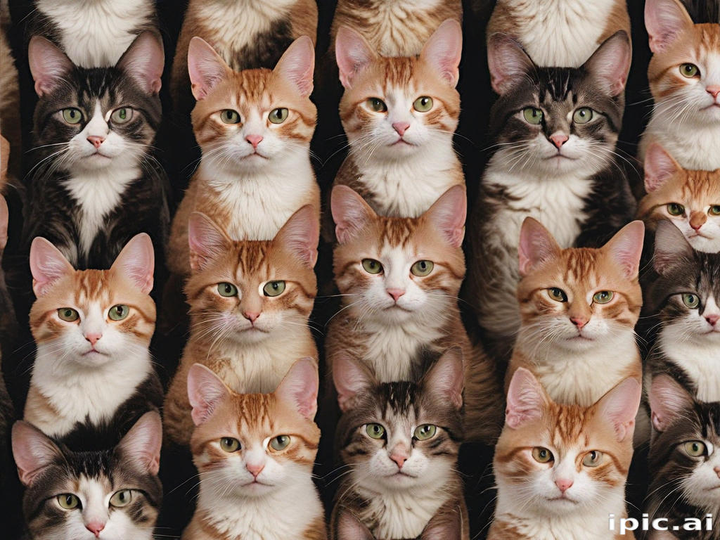 A Colorful Array of Adorable Cats Displaying Unique Features and ...