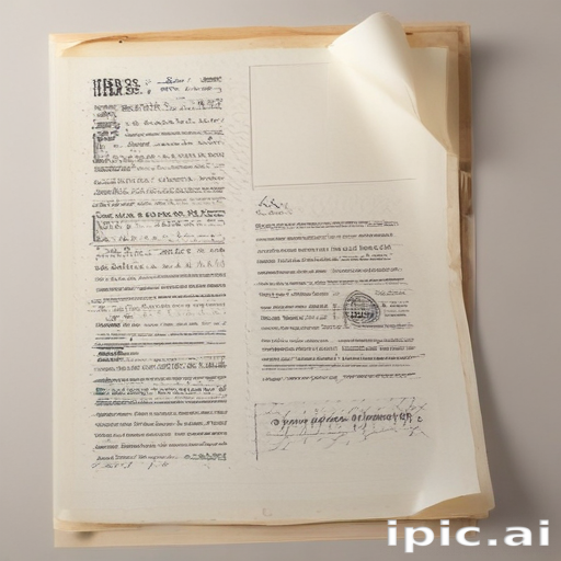 Historical Document with Intricate Text and Unique Formatting Elements ...
