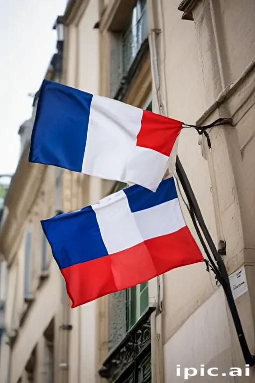 Two French Flags Displayed Proudly on a Charming Parisian Street
