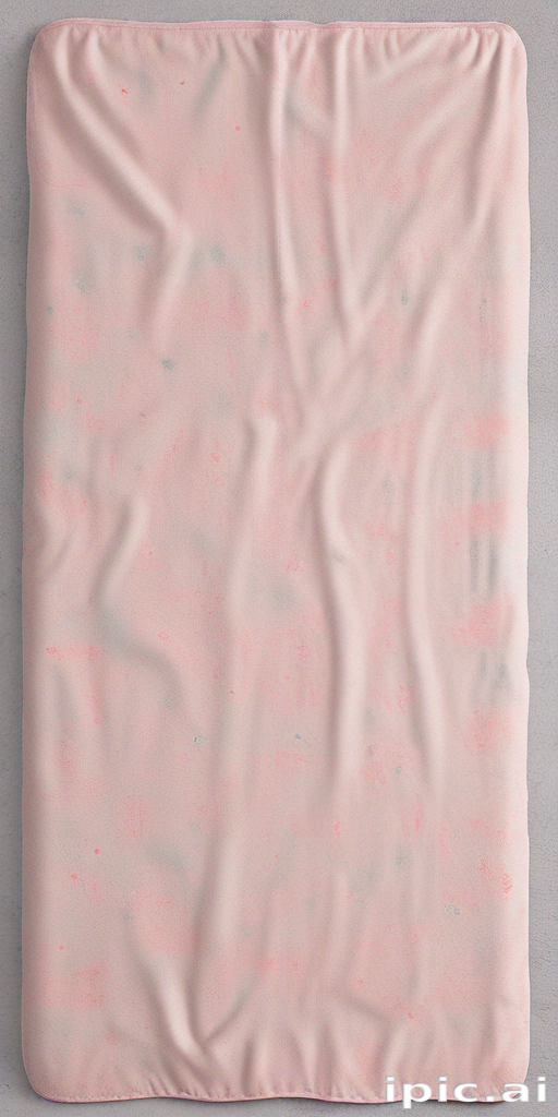 A Soft Pink Mattress Cover with Subtle Patterns and Texture Details.