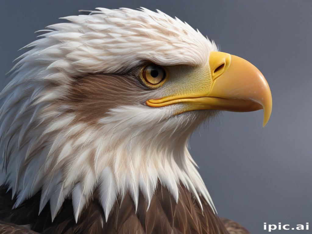 A Majestic Bald Eagle Showcasing Its Stunning Features and Colors.