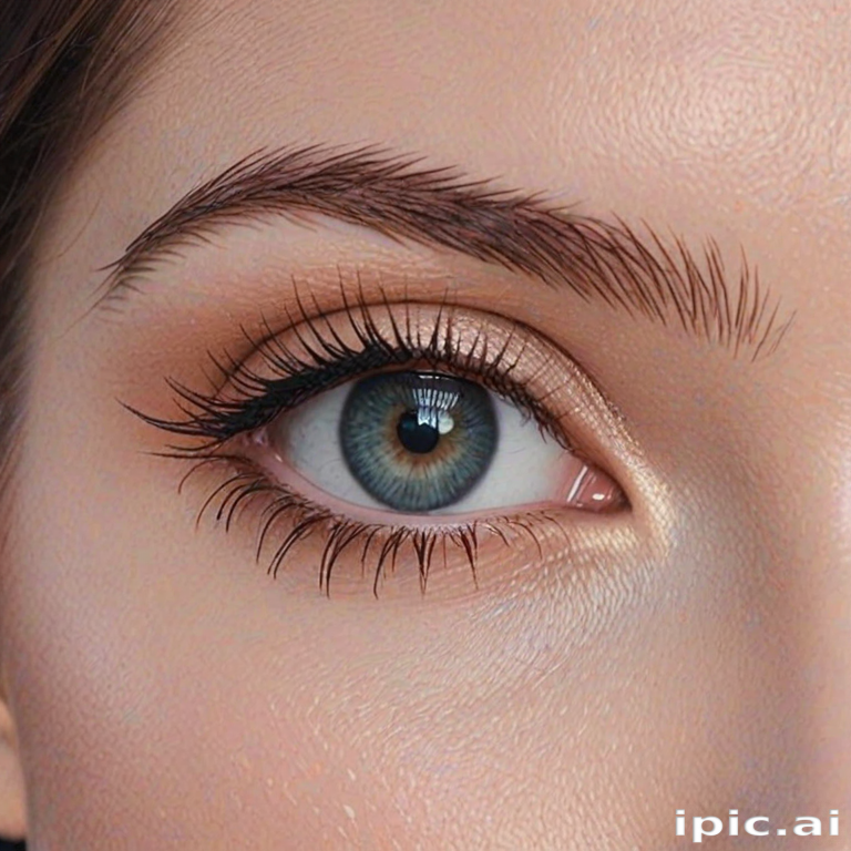Close-Up of a Beautiful Eye with Striking Blue and Green Colors