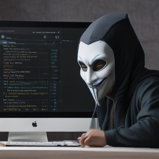 hacker kali linux with a setup with a dark face