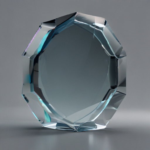 Elegant Octagonal Crystal Sculpture Reflecting Light in a Minimalist ...