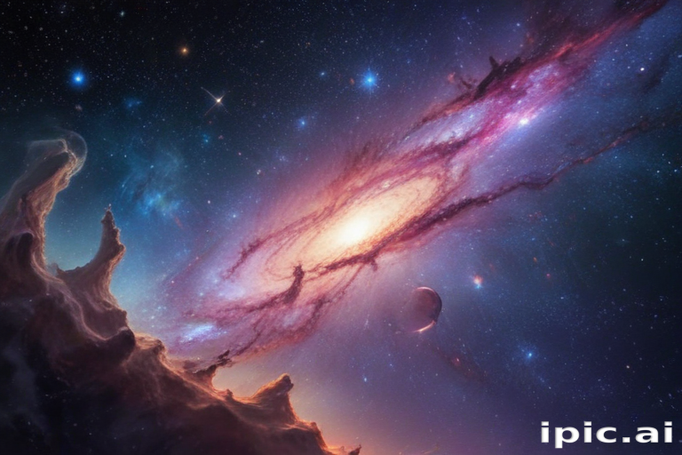Exploring the Mysteries of the Cosmic Universe: A Stunning Galaxy Scene