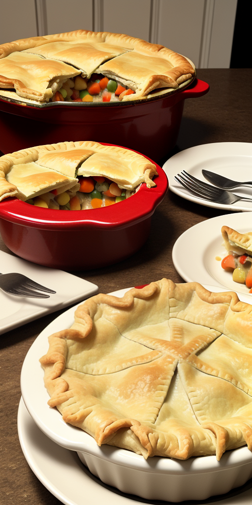 A Delicious Array of Homemade Vegetable Pies Ready to Enjoy Together