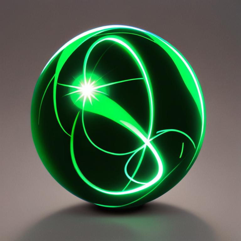 A green anime style orb of energy