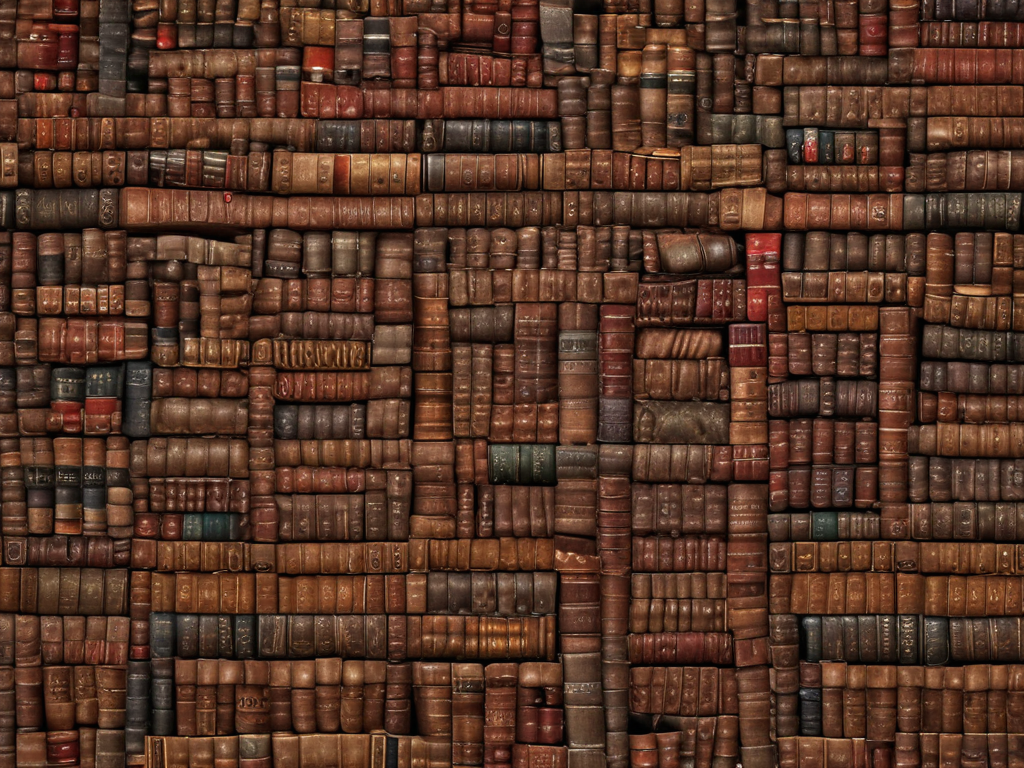 A Vast Collection of Vintage Books Stacked in Endless Rows.