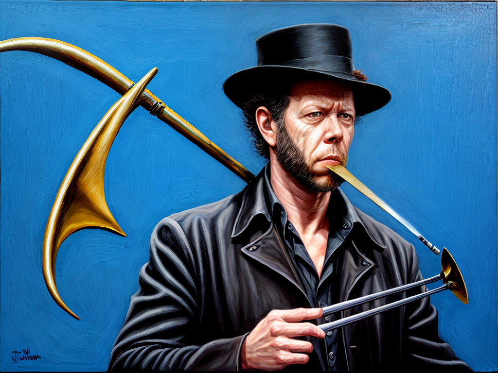 tom waits swordfishtrombone oil painting