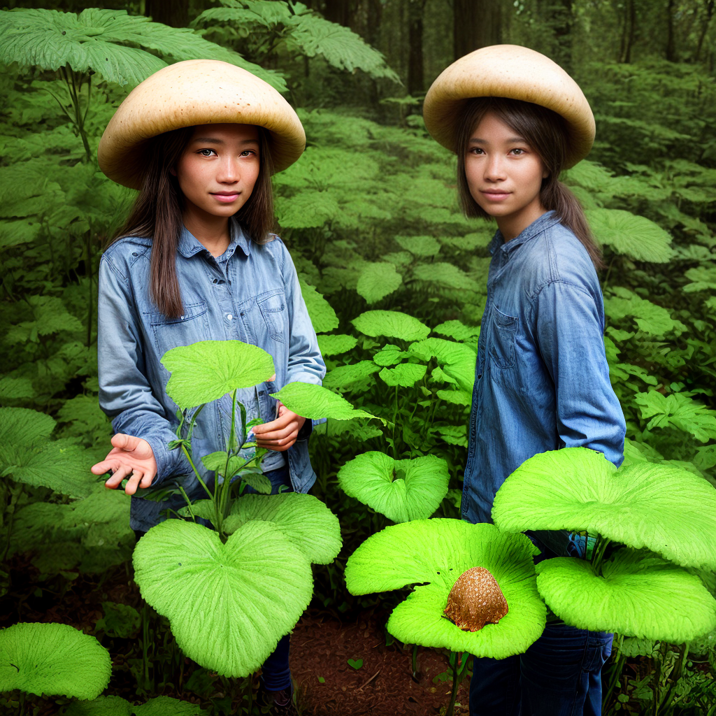 portrait of fantasy human mushroom female a human that it has started ...