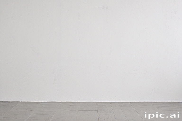 Minimalist Interior Space with Plain White Wall and Floor Texture.