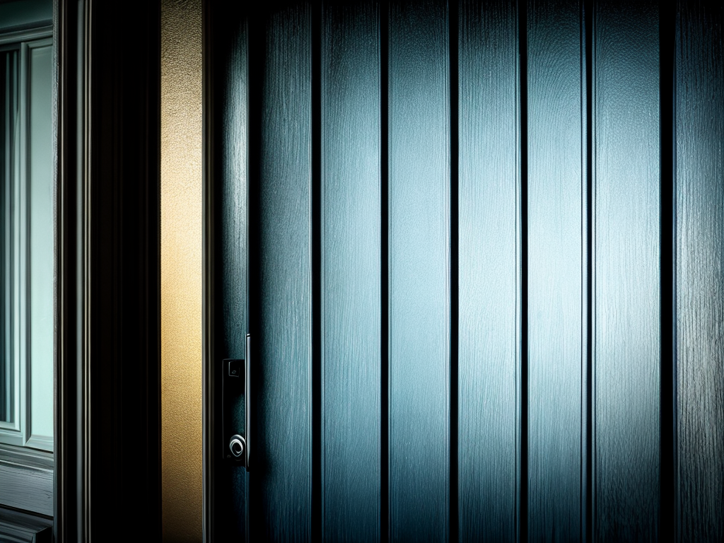 house, window, closed door, night, dark