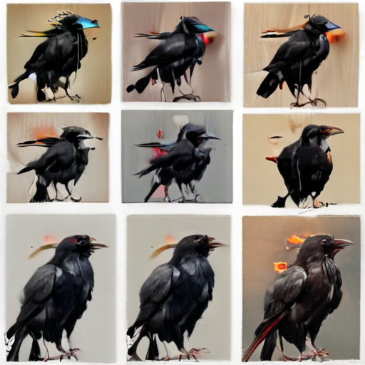 Colorful Variations of Birds Displaying Unique Features and Artistic Styles