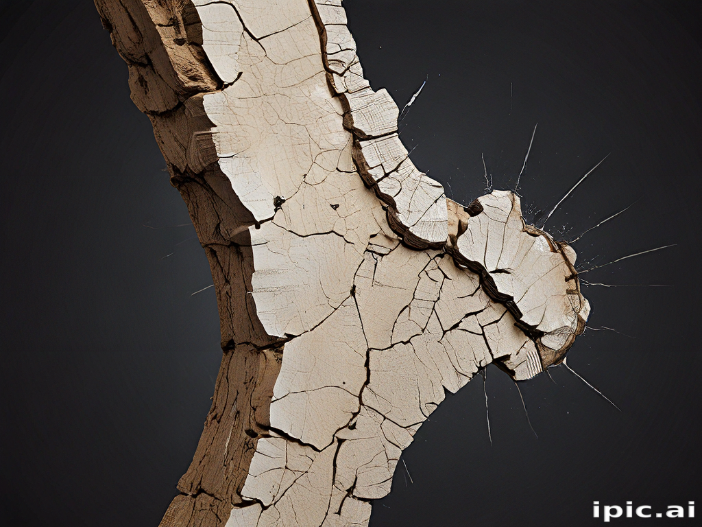 Intricate Details of a Cracked and Splintered Wooden Surface Close-Up