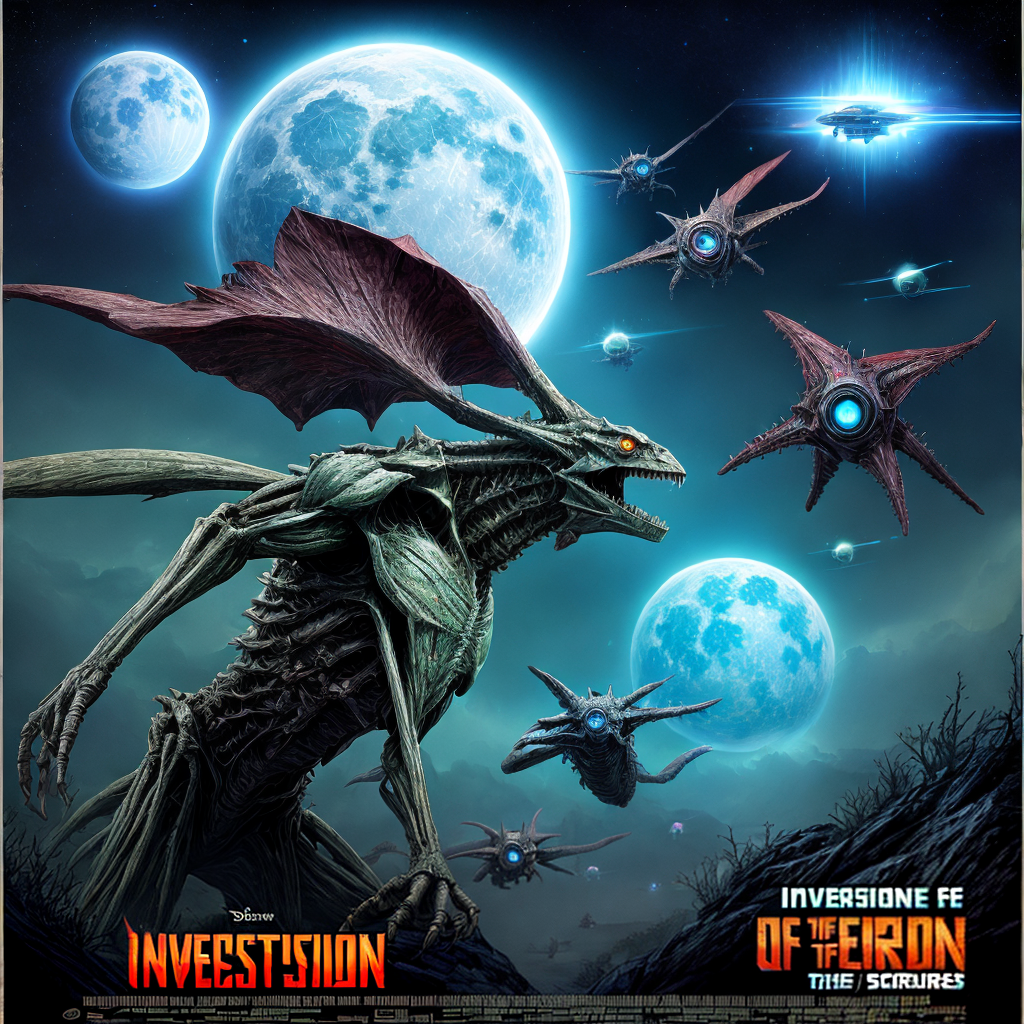 Invasion of the Star Creatures sci fi movie poster art