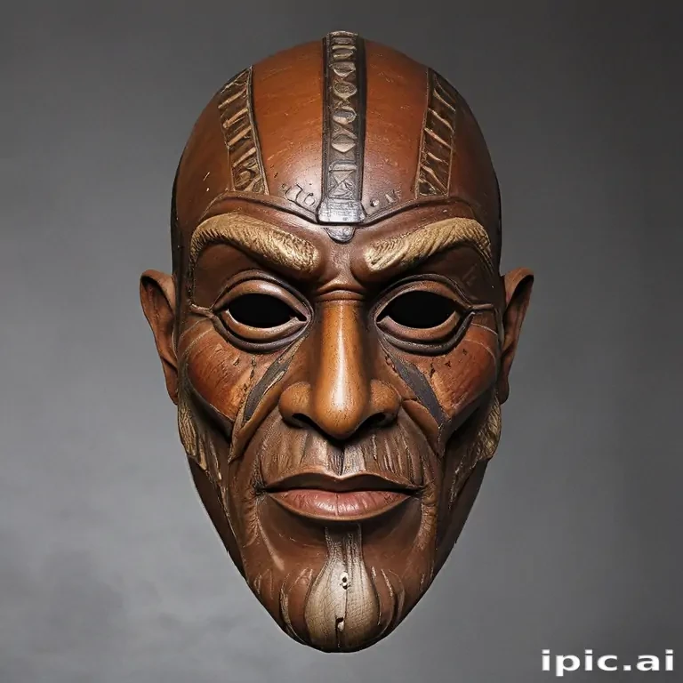 Intricately Carved Tribal Mask Showcasing Rich Cultural Heritage and ...