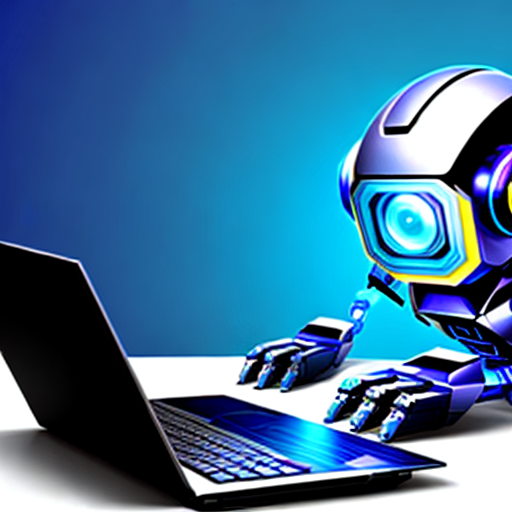 a robot or computer performing a complex task