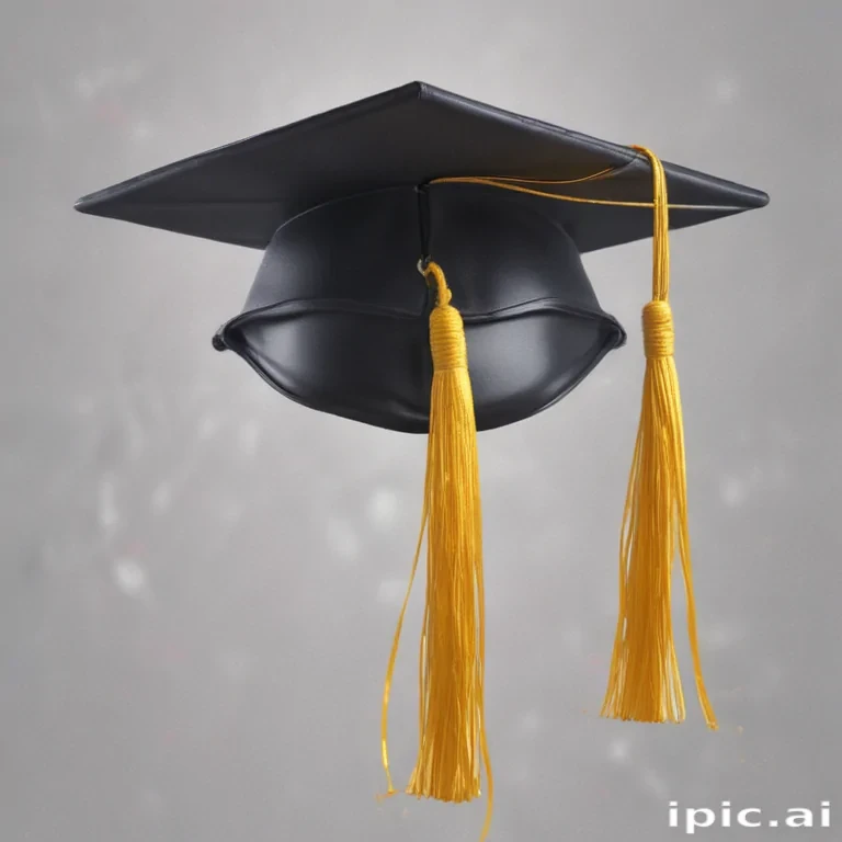 Traditional Graduation Cap with Yellow Tassels Symbolizing Academic ...