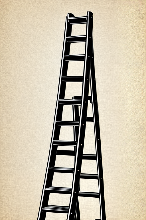 cartoon-style illustration of a ladder