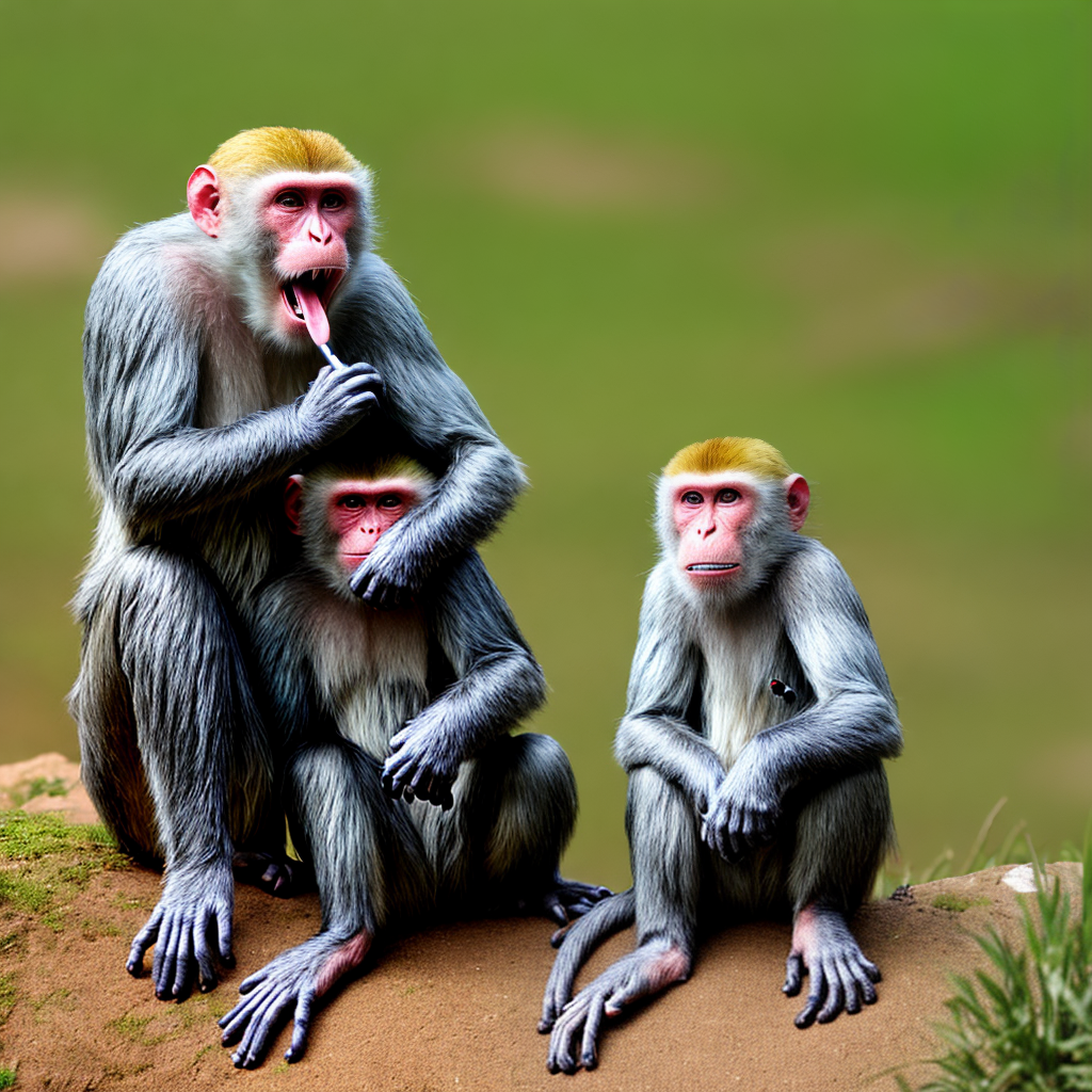 Crazy Monkeys smoking weed high quality image
