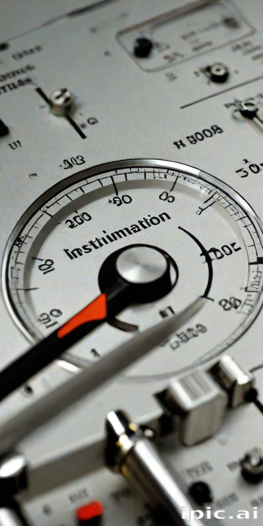 Close-Up of a Precision Instrumentation Gauge Displaying Measurement ...