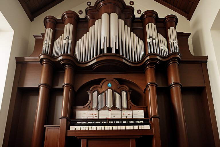Majestic Wooden Pipe Organ Displayed in an Elegant Architectural Setting