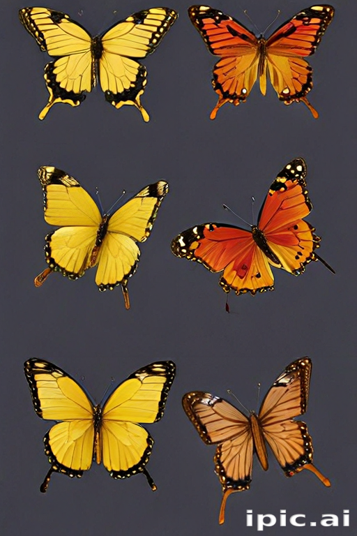 A Vibrant Collection of Colorful Butterflies Showcasing Nature's Beauty ...